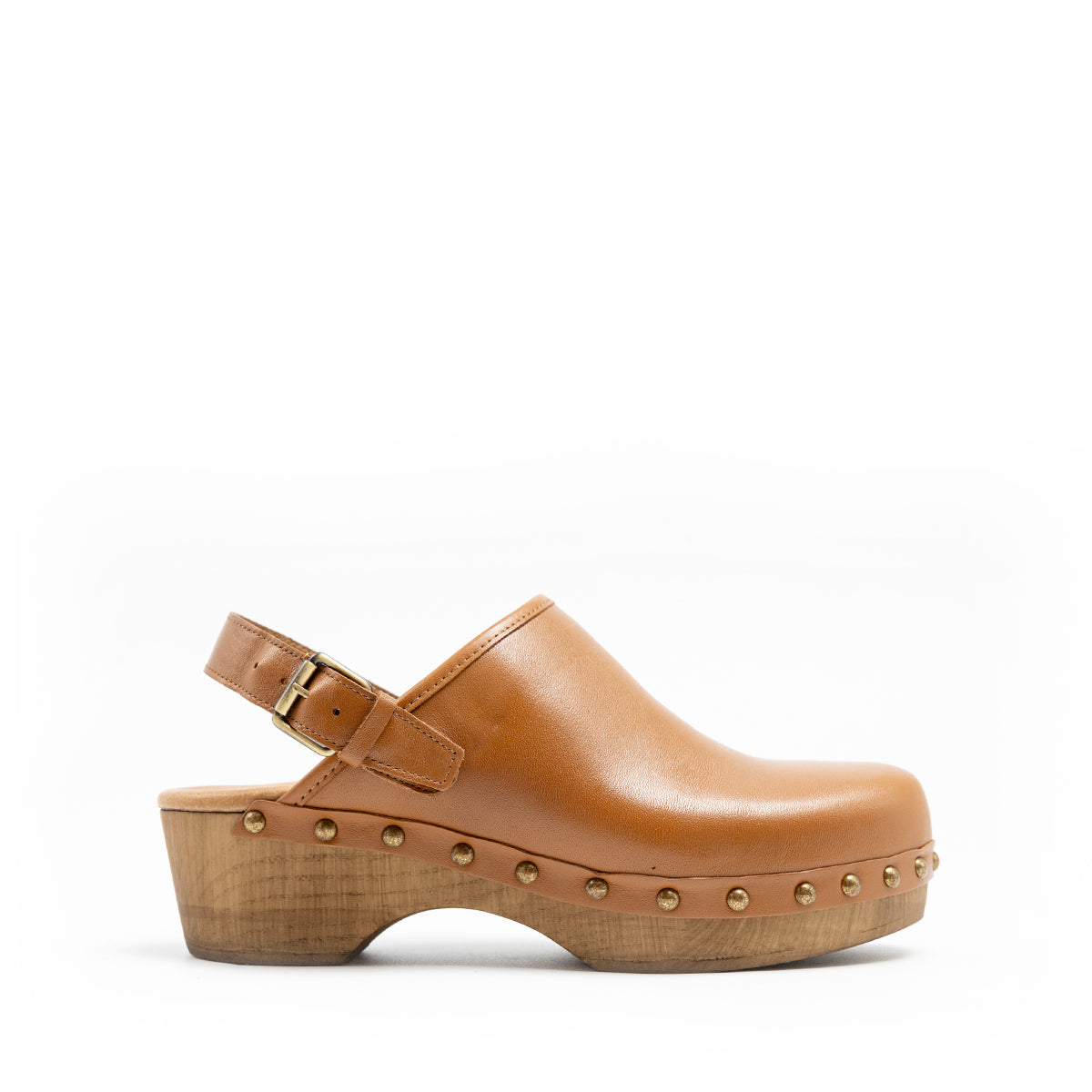 Bolonia Turn Caramel Leather Clog